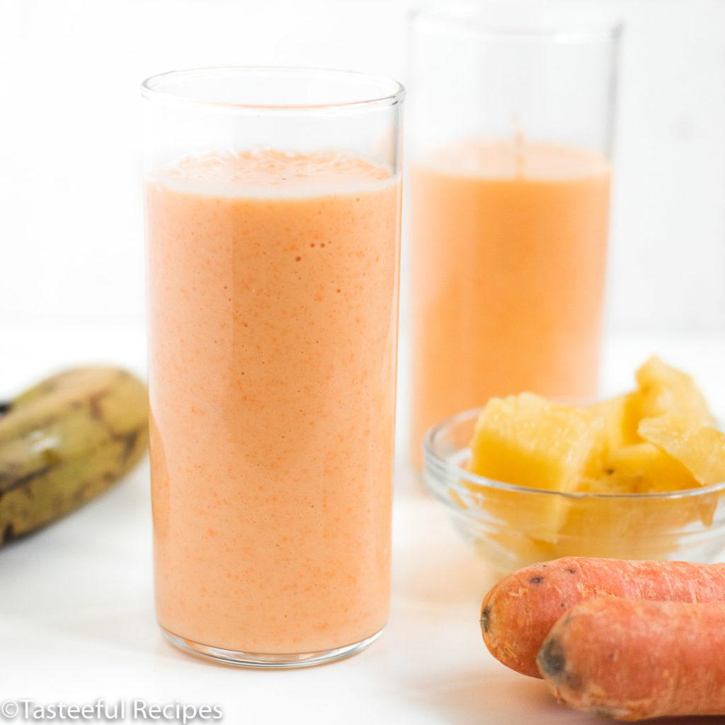 Tropical Carrot Smoothie Recipe - Tasteeful Recipes