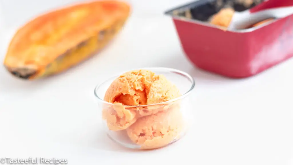 No-Churn Papaya Frozen Yogurt - Tasteeful Recipes