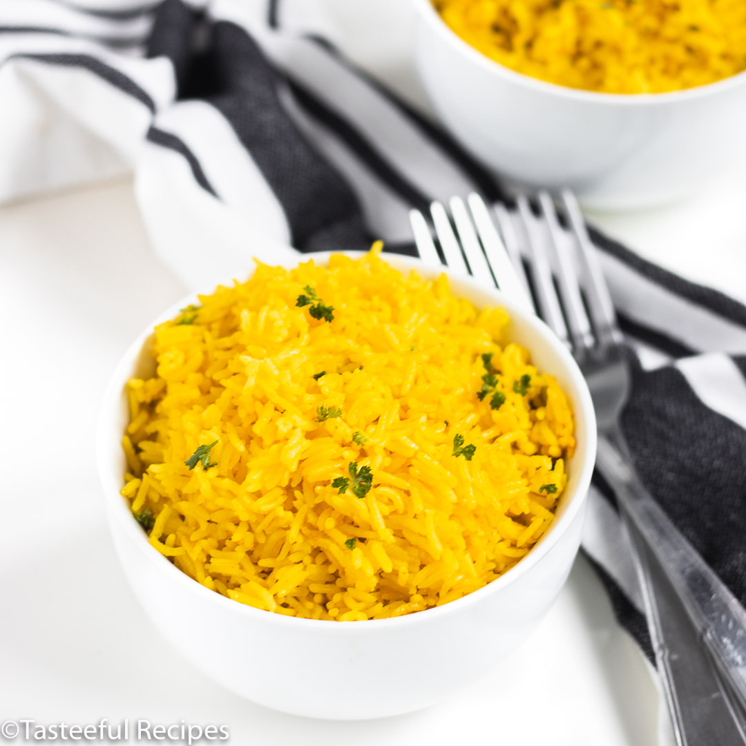 Coconut Milk Turmeric Rice - Tasteeful Recipes