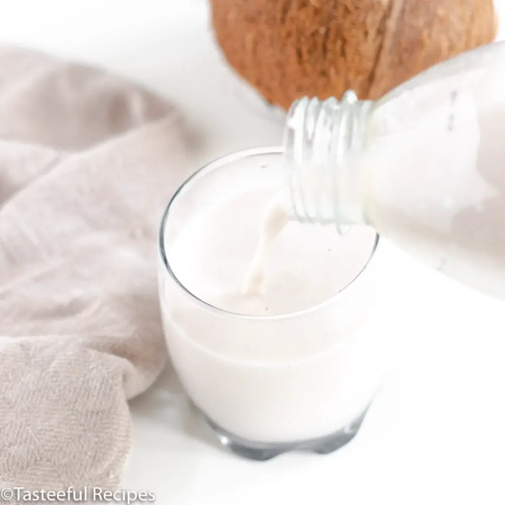 How To Make Coconut Milk with Fresh Coconut - Tasteeful Recipes